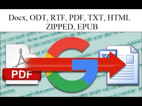 How to Convert a PDF File Into an Editable Text Document " Docx, ODT, RTF, PDF, TXT, HTML "