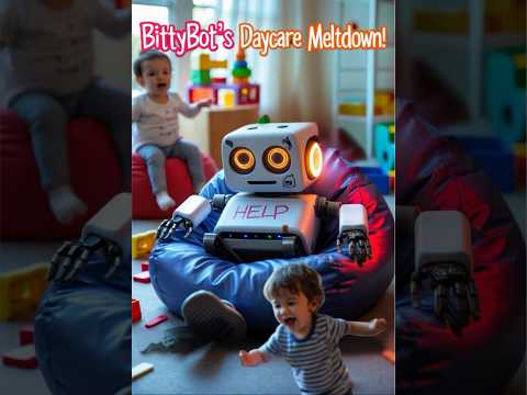 What If Robots Ran a Daycare? #shortsfeed #shorts #parentingfun #robotfails #aianimation