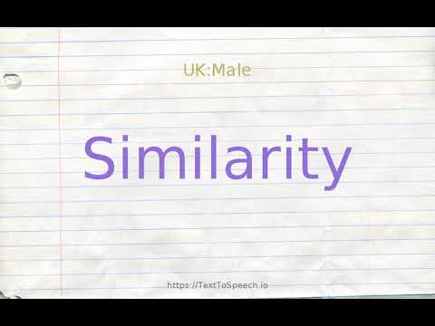 How to pronounce similarity