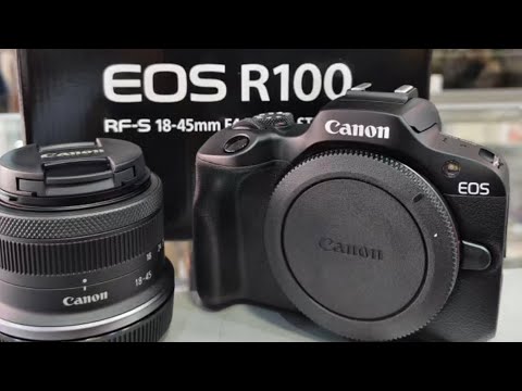 Canon EOS R100 Mirrorless Camera with 18-45mm Lens unboxing and overview