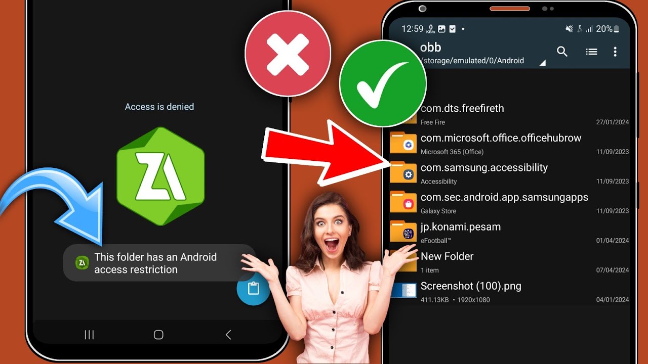 Obb/data folder access restriction - this folder has android access restriction Zarchiver (2026)