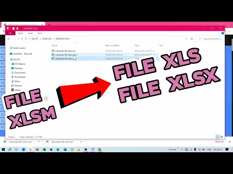 Tutorial Mengubah (Konversi) File Berformat Xlsm Jadi File Xls / Xlsx