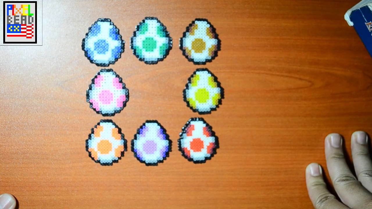 DIY Mini Perler Beads Yoshi's Egg