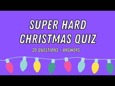 Hard Christmas Trivia Pub Quiz - 20 Questions and Answers