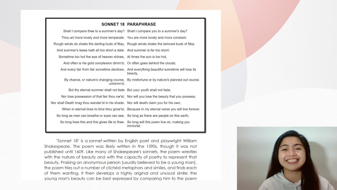 Literature | Sonnet 18 | William Shakespeare