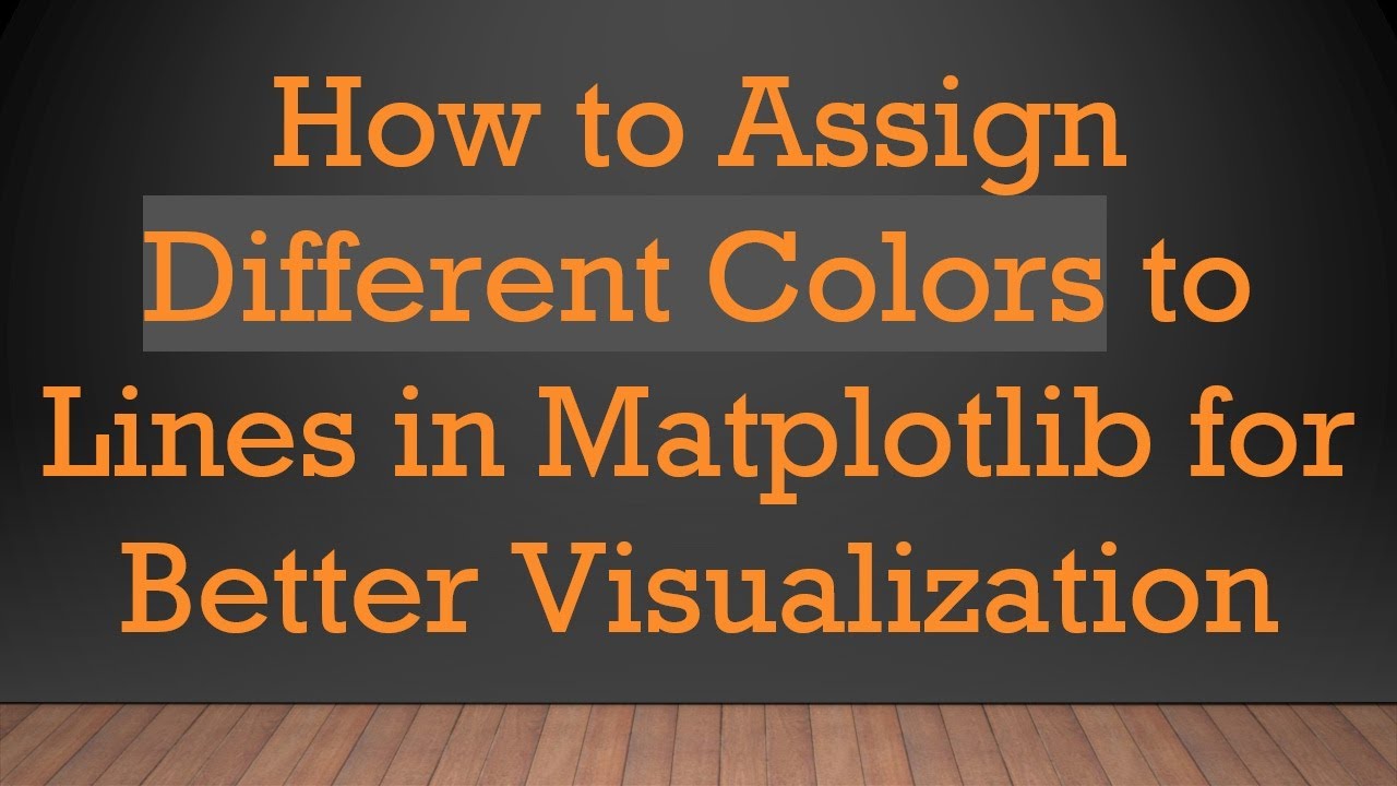 How to Assign Different Colors to Lines in Matplotlib for Better Visualization