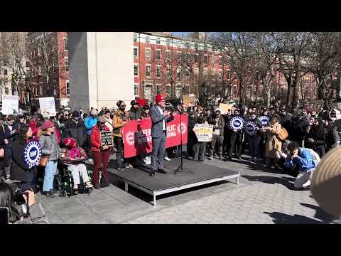 PSC President James Davis at the Stand Up For Science NYC Rally