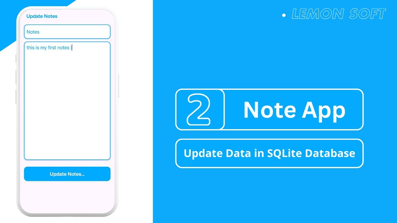 Notes App - Update Data in SQLite Database in Android Studio using Java | CRUD Part 2