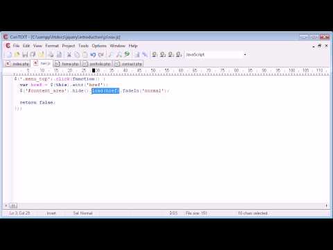 Learn jQuery Tutorial 177 Loading content with AJAX and fade effect - Mind Luster