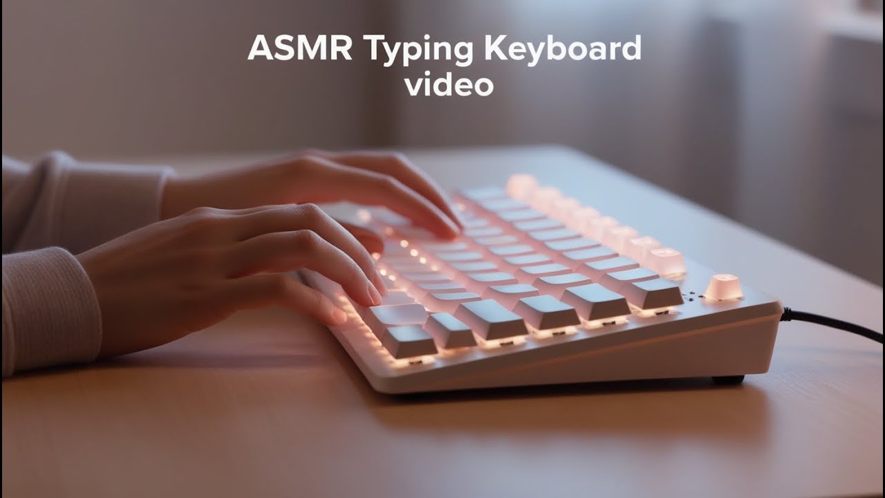 ASMR Typing with 2 Keyboards & 5 Angles – Relaxing Sounds & Stunning Visuals