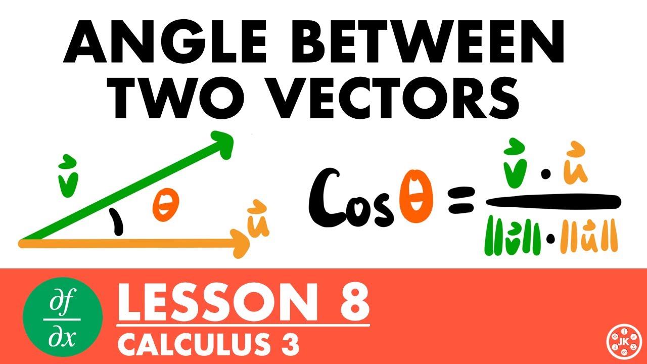Angle Between Two Vectors | Calculus 3 Lesson 8 - JK Math