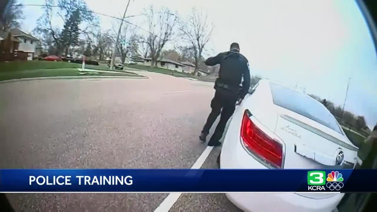 How does an officer use a gun instead of a stun gun?