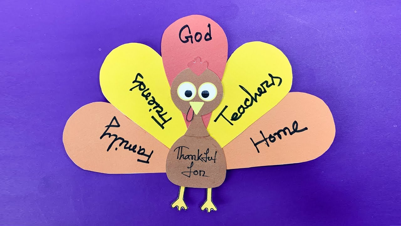Thanksgiving I Am Thankful For Turkey Craft - Free Printable