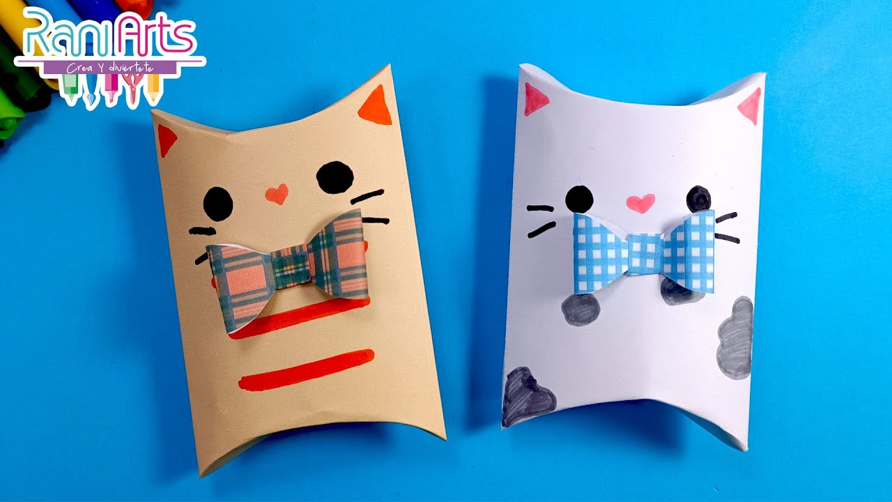DIY: Cómo hacer cajas de regalo con forma de gatitos fácil y rápido