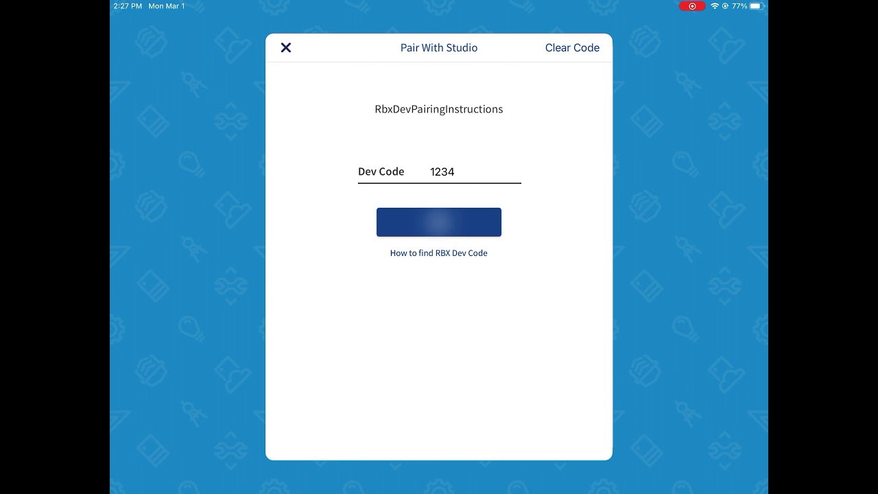 ROBLOX Developer app (iPad)