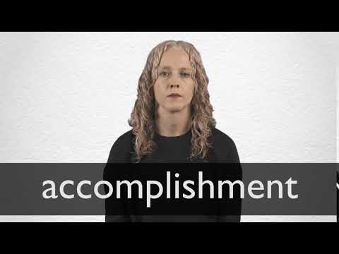 ACCOMPLISHMENT definition and meaning | Collins English Dictionary