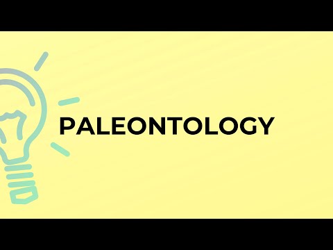 What is the meaning of the word PALEONTOLOGY?