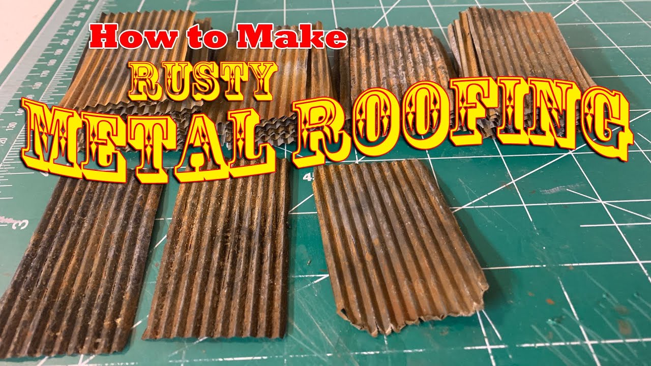 How to make Rusty Metal Roofing for your Model Railroad