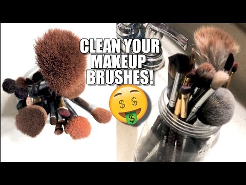 Cheap Way To Clean Makeup Brushes At Home! + DIY Makeup Brush Cleaner Solution