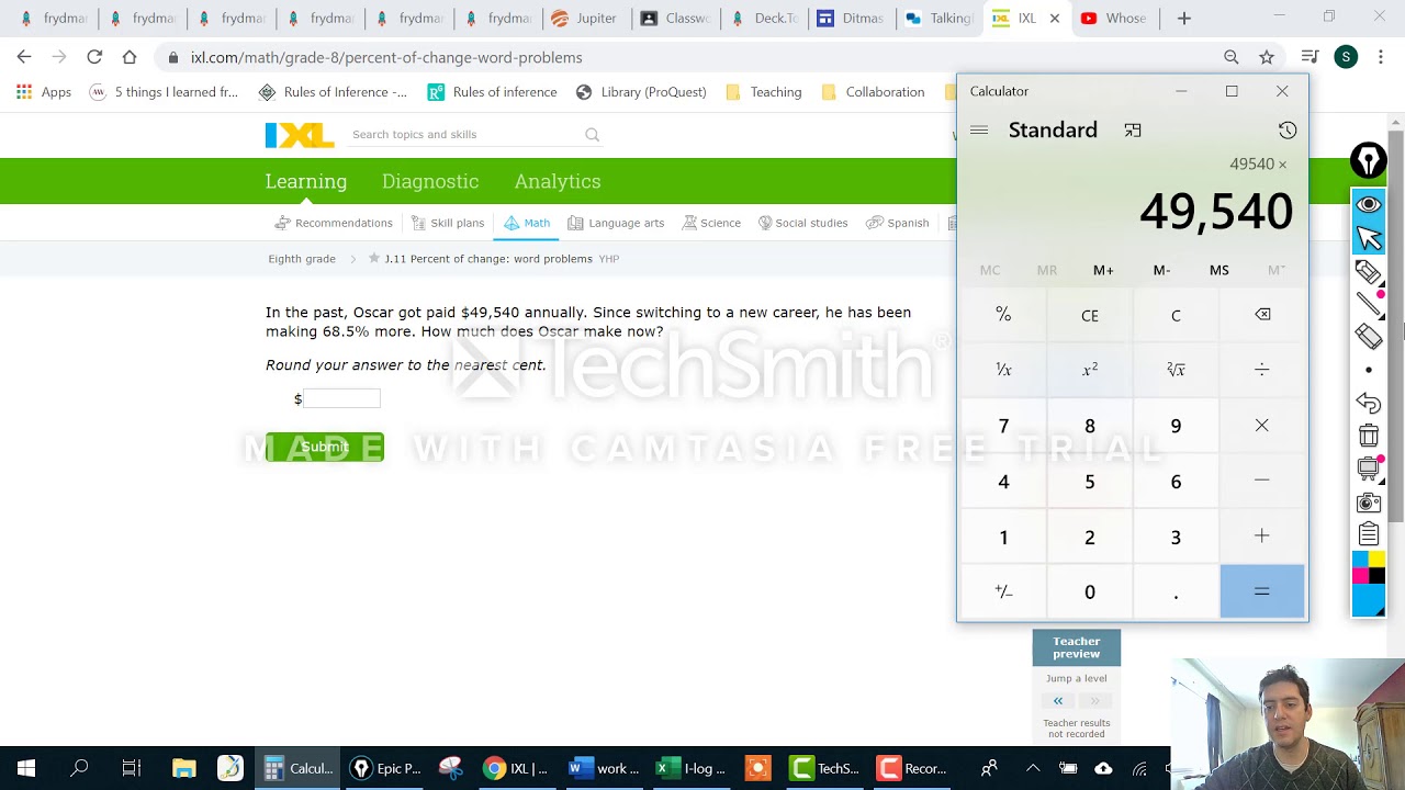 IXL - Percent of change: word problems