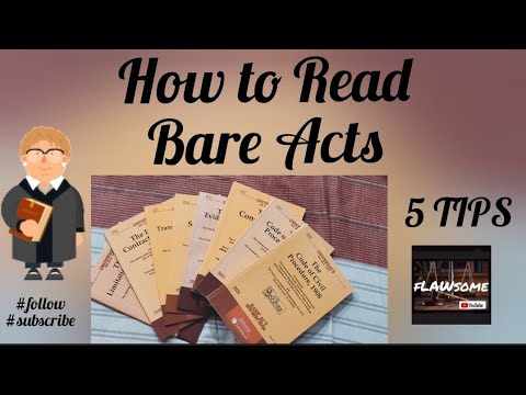 5 Tips | How to Read Bare Acts🤔