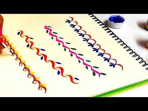 How To Make Hand Painted BORDER DESIGNS