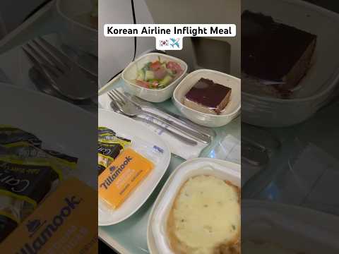 Korean Airline Inflight Meal from DFW to Incheon International Airport #incheonairport #koreanair