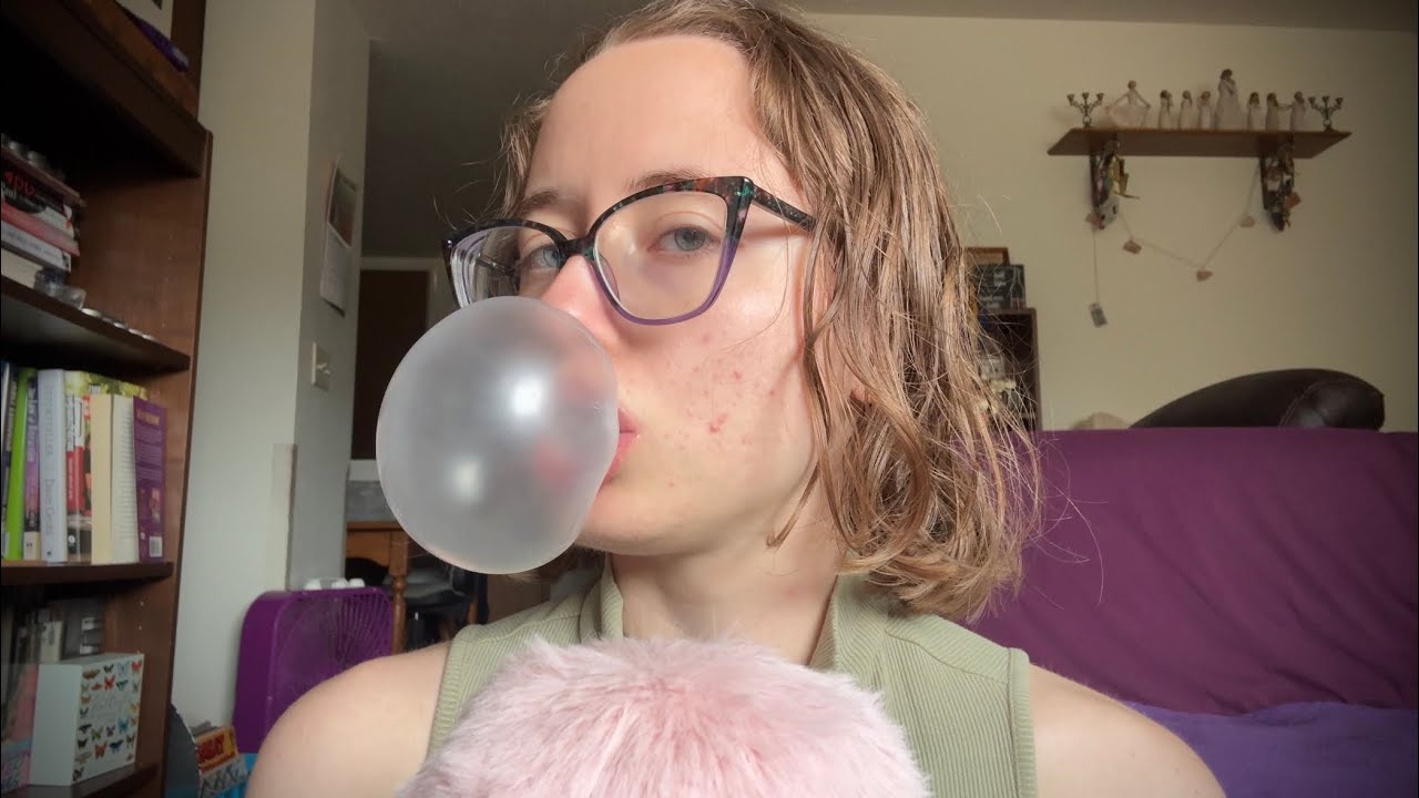 Gum Chewing and Bubble Blowing ASMR | No Talking