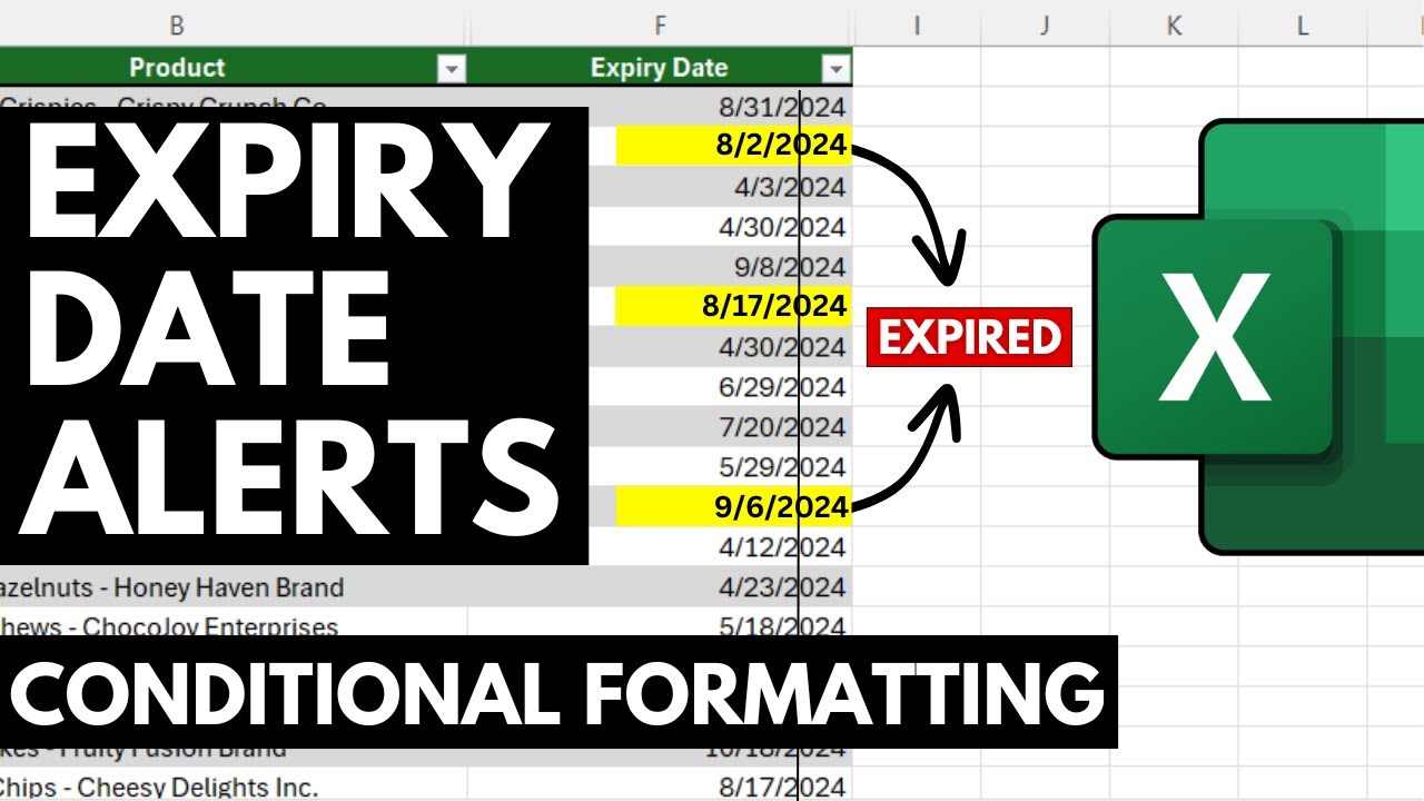 AUTOMATED Expiration Alerts with Conditional Formatting in Excel!