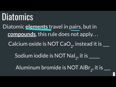 Diatomic Elements Lesson