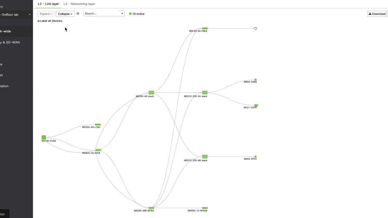 Meraki MS -  Network Topology Tool