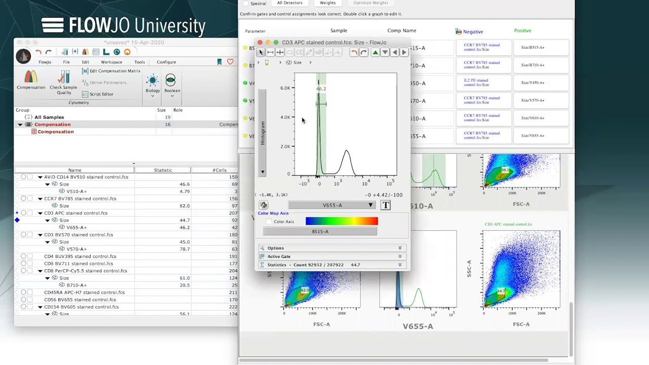 Traditional Compensation in FlowJo