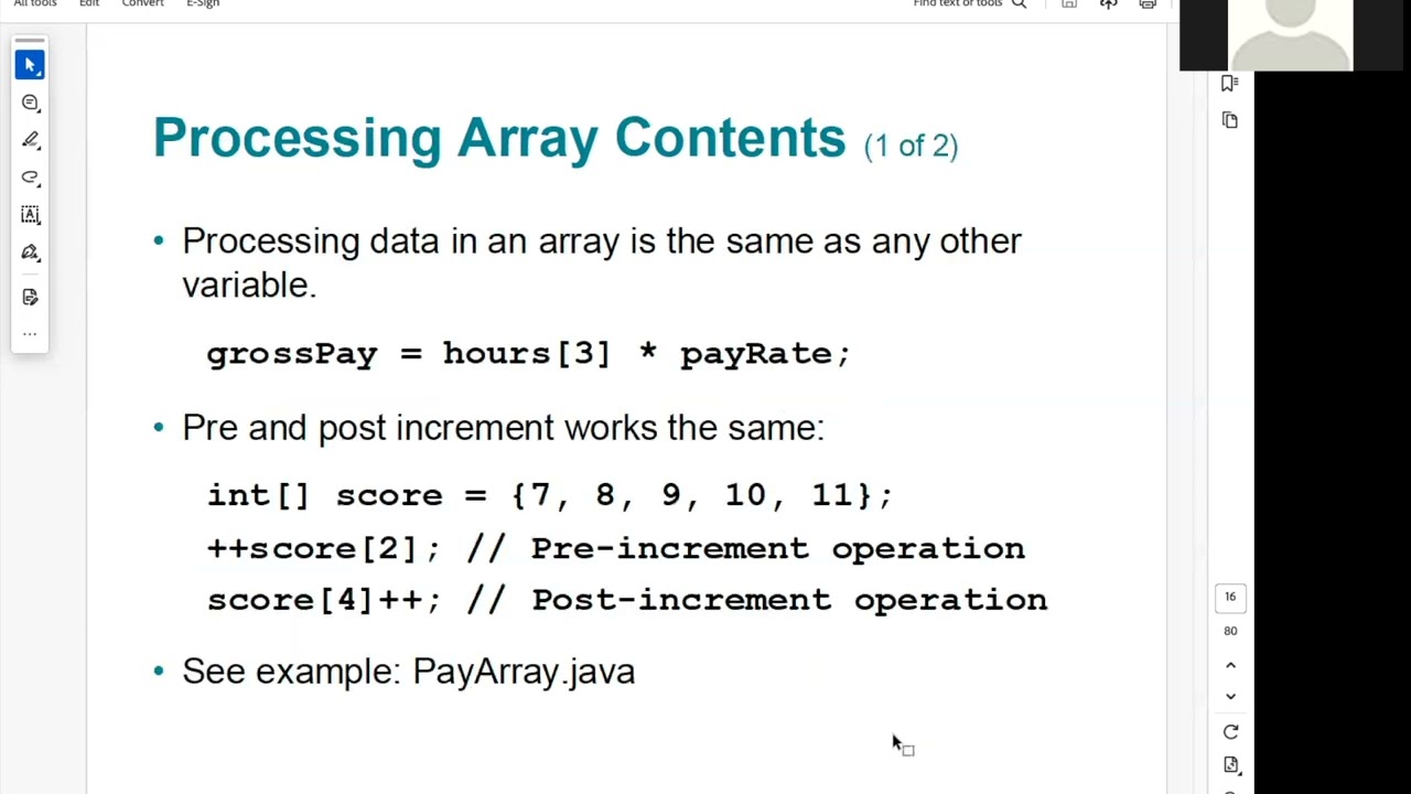 Java Programming Array Part1