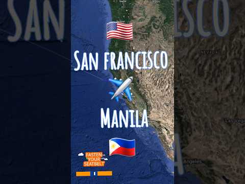 🇺🇸 San Francisco to Manila 🇵🇭 | Philippine Airlines | Flight Route Tracking #shortsfeed #shorts