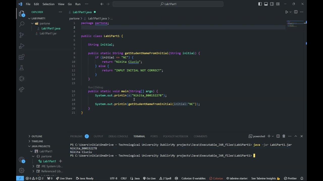 Executable JAR file in Vscode