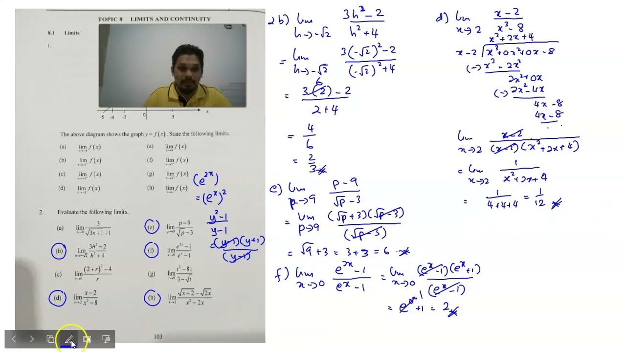 SM015 Tutorial Topic 8 Limits and Continuity