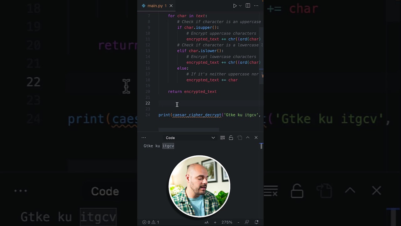 Python Programming Interview Question that you should be aware of - Decrypt Caesar Cipher
