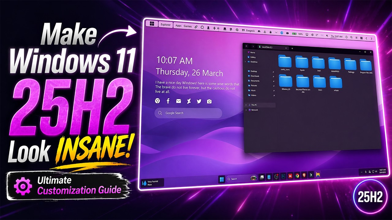 Make Windows 11 25H2 Look INSANE!  Ultimate Customization Guide