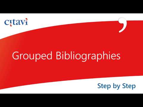 Grouped Bibliographies