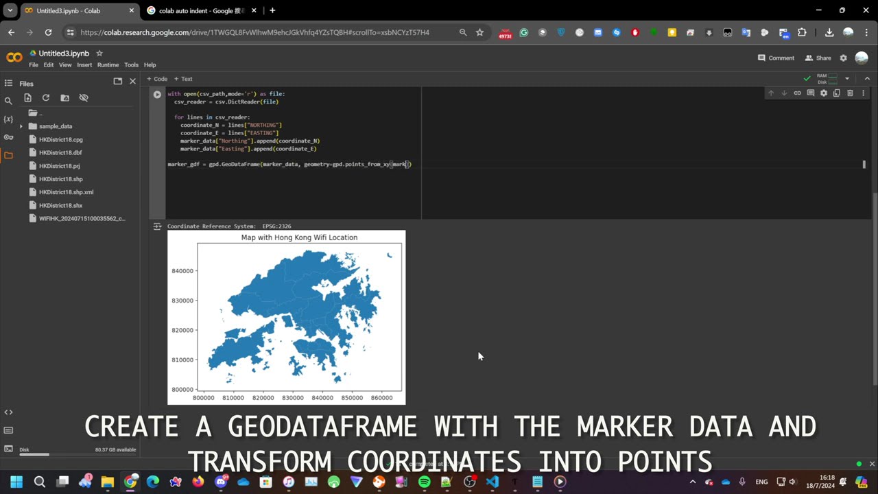 Plotting Shapefile and Points on a Map using Geopandas and Matplotlib