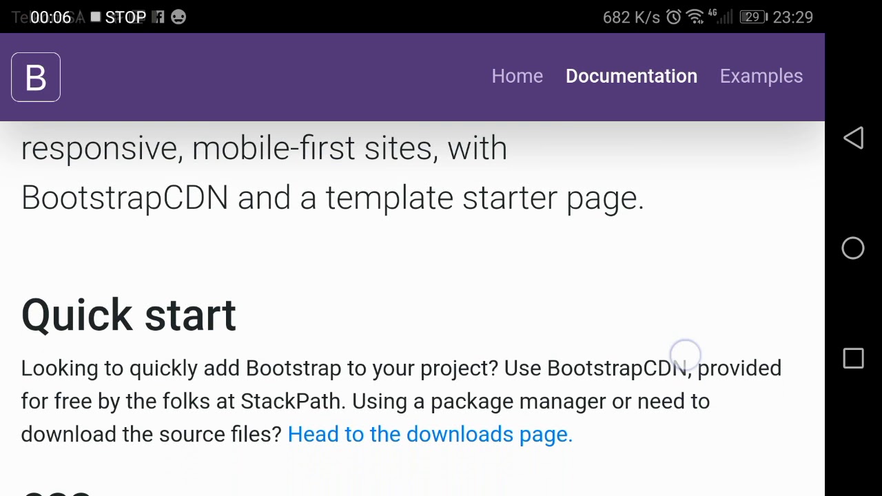 Bootstrap 4 Android App Demo