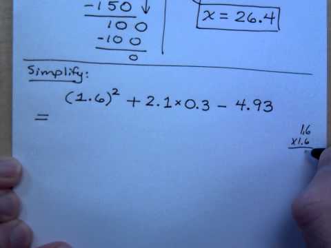 Equations with Decimals - Examples & Practice - Expii