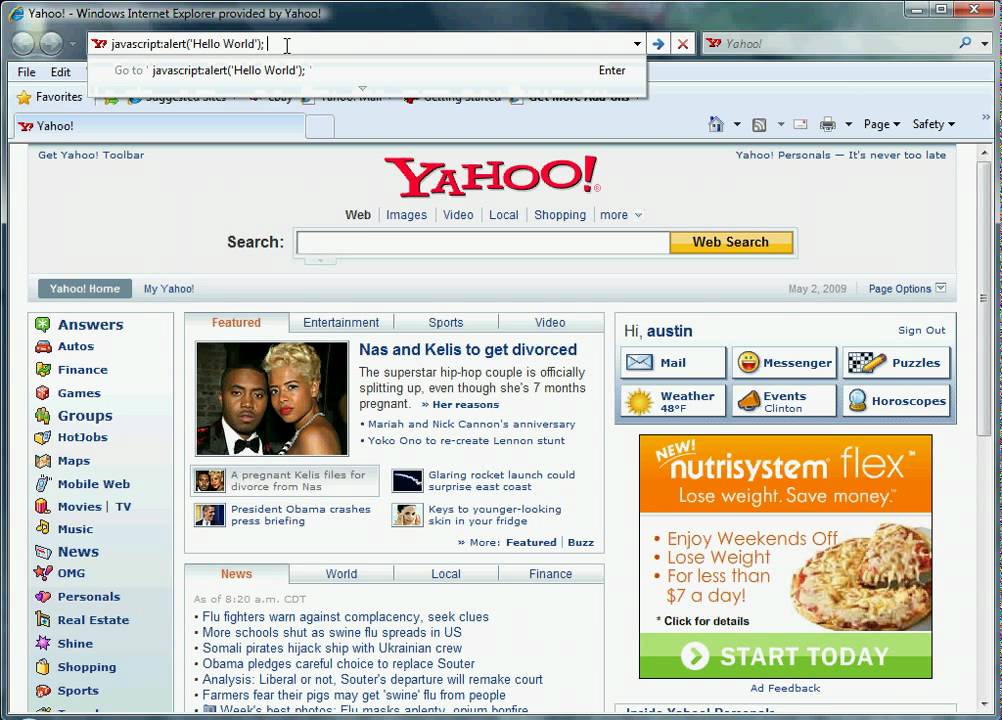 Simple javascript alert code