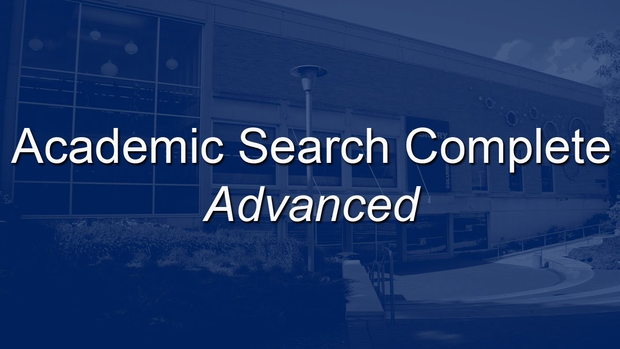 Academic Search Complete - Advanced