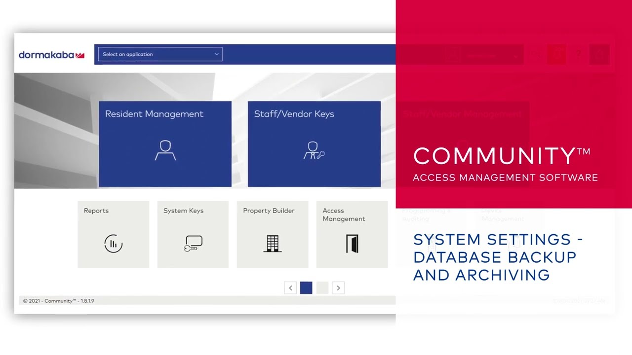 Community Software - System Settings - Database Backup and Archiving