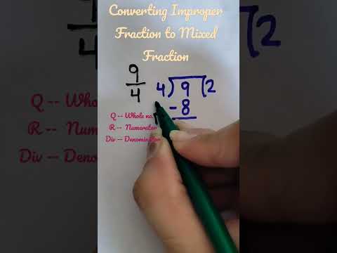 How to Convert Improper Fraction into Mixed Fraction|Class 4th-7th|Maths