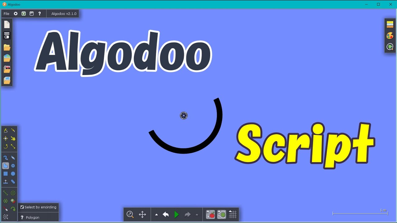 algodoo beginner script,  Semicircle