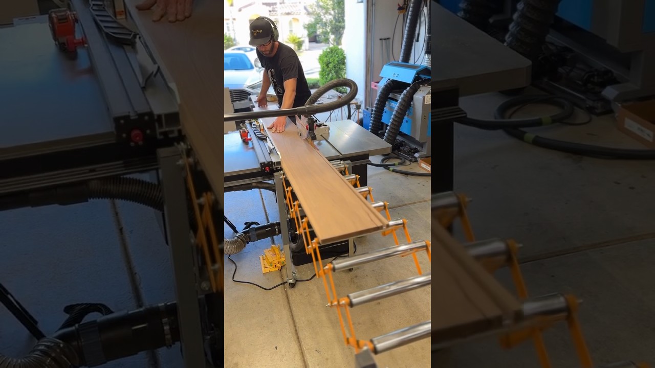 PORTABLE OUTFEED Table For Long Rips on the Harvey Table Saw ​⁠@TYGMakes #tools #diy