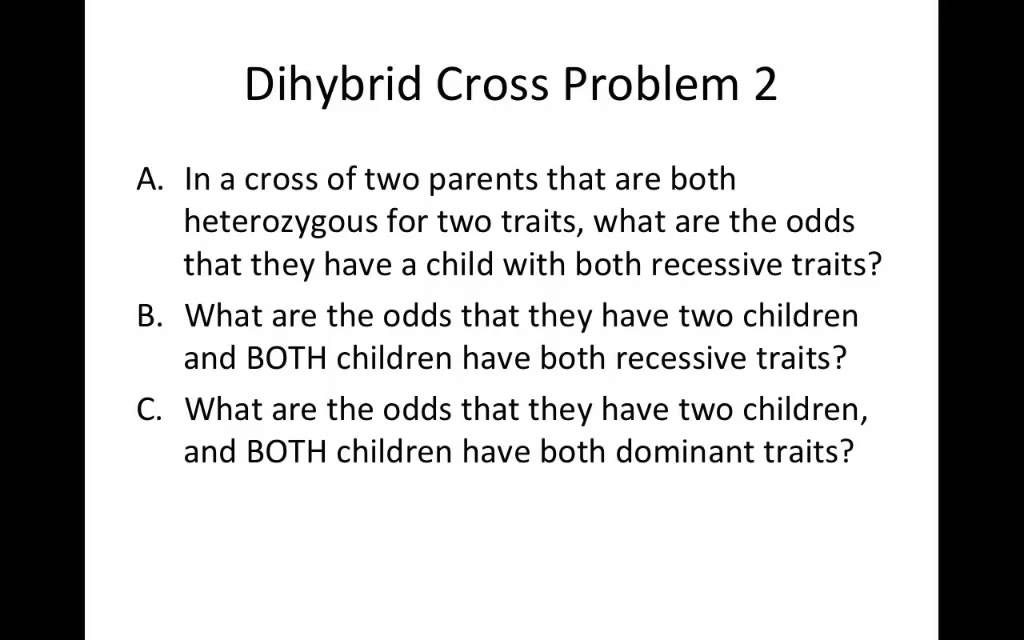 Genetics Lesson 1: Practice Problems