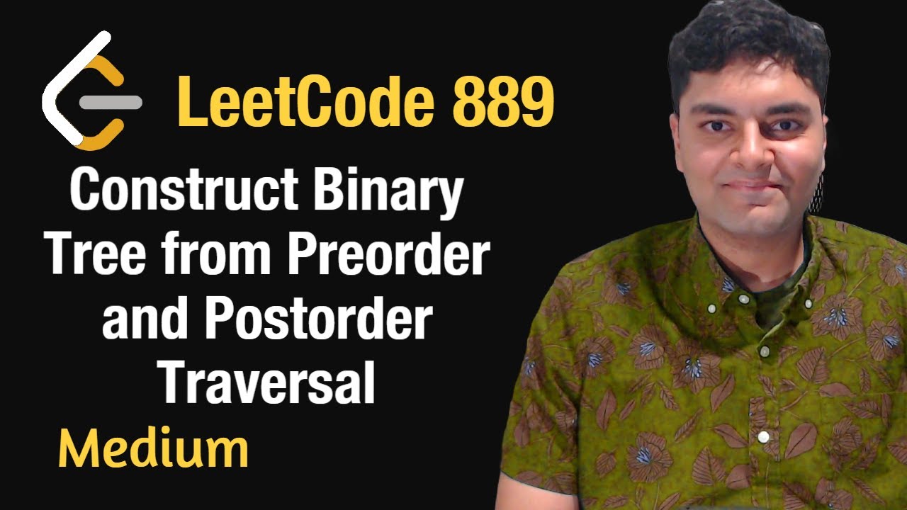 Construct Binary Tree from Preorder and Postorder Traversal - Leetcode 889 - Python